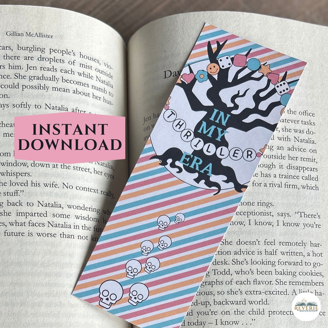 Taylor Swift Printable Bookmark in My Thriller Era Reading Accessory ...