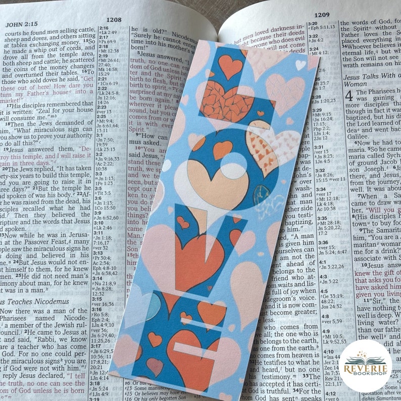 John 3 16 Bible Verse Bookmark 2.5x7 Inch Love Inspirational Gift for ...