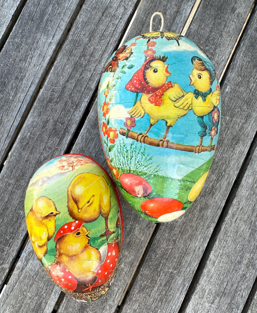 Two Vintage Easter Candy Containers/ Made in Western Germany/ Paper ...