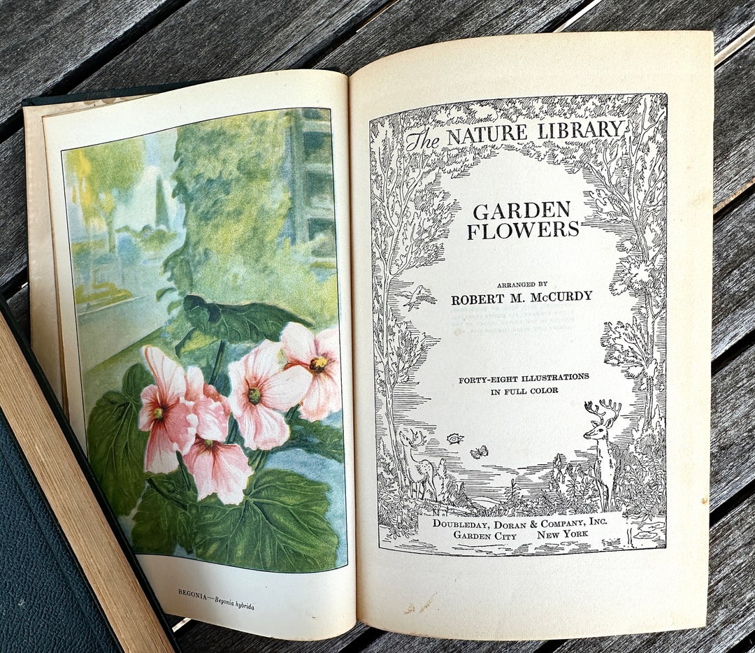 Vintage 1926 the Nature Library GARDEN FLOWERS Book/ 48 Color ...