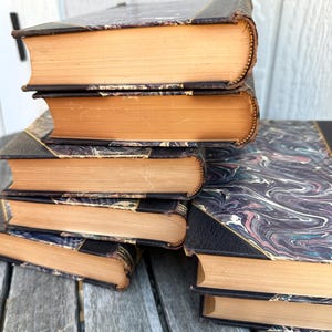 Antique 1898 Set 7 of Historical Books Muhlbach Novels/ Leather Bound ...