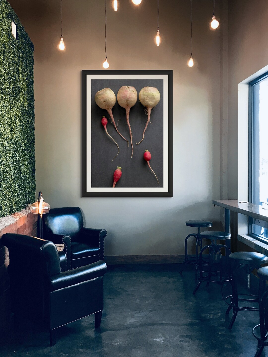 Radish Family Swimmers. Photo of Six Radishes With Roots, 3 Large White ...