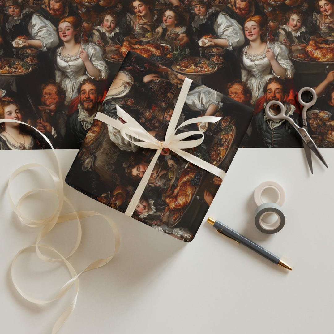 Baroque Flamboyant Art Core Wrapping Paper for Christmas, Birthday ...