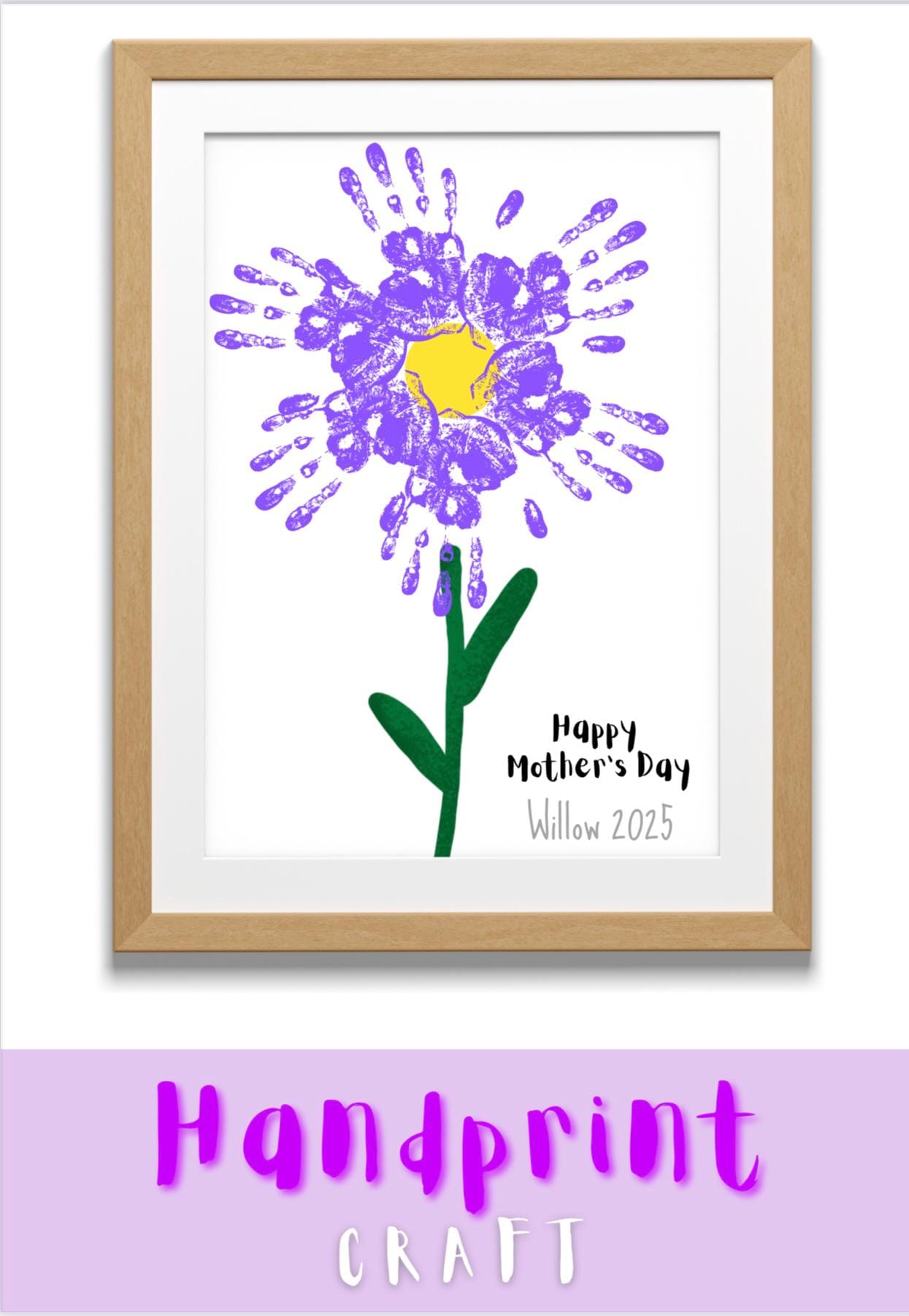 Handprint Craft. Printable With Handprints. Flowers for Mothers Day - Etsy