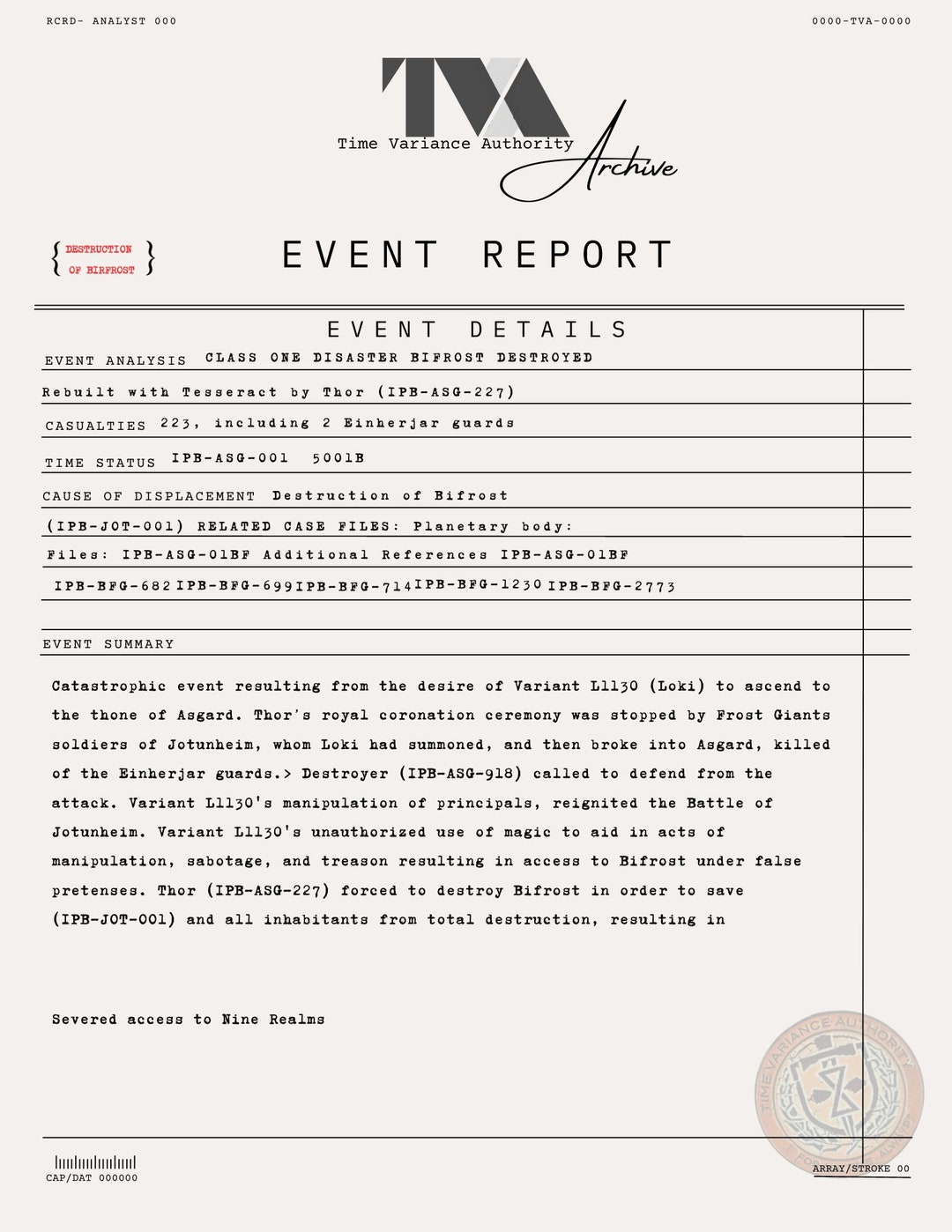 TVA EVENT Report-for Variant - Etsy