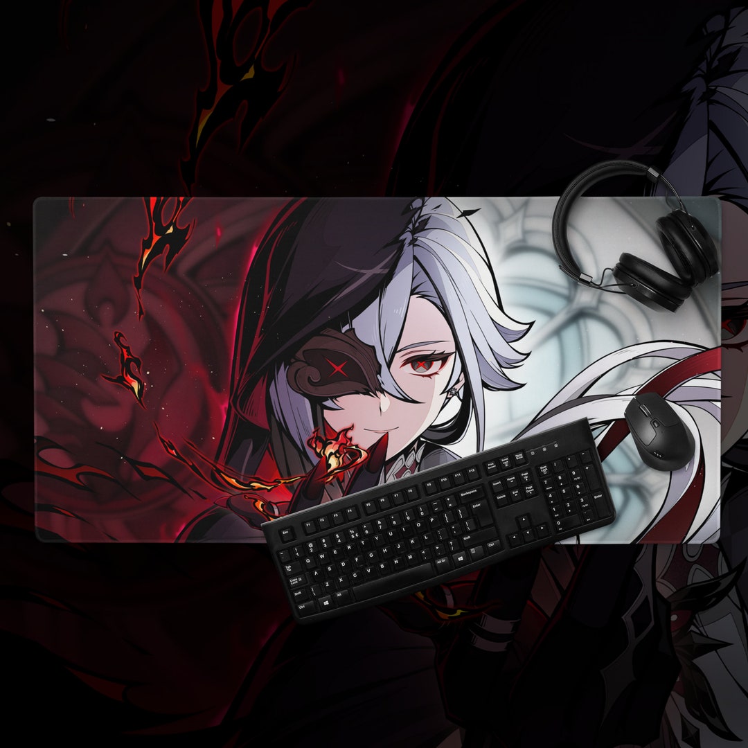 Arlecchino Genshin Impact Gaming Mouse Pad Desk Mat 36x18 & 18x16 XXXL ...