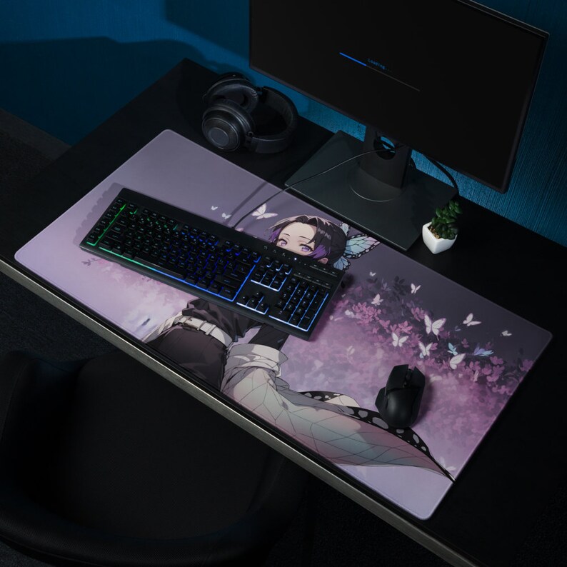 Shinobu Kocho Gaming Mouse Pad Desk Mat 36x18 XXXL Demon Slayer Hashira ...