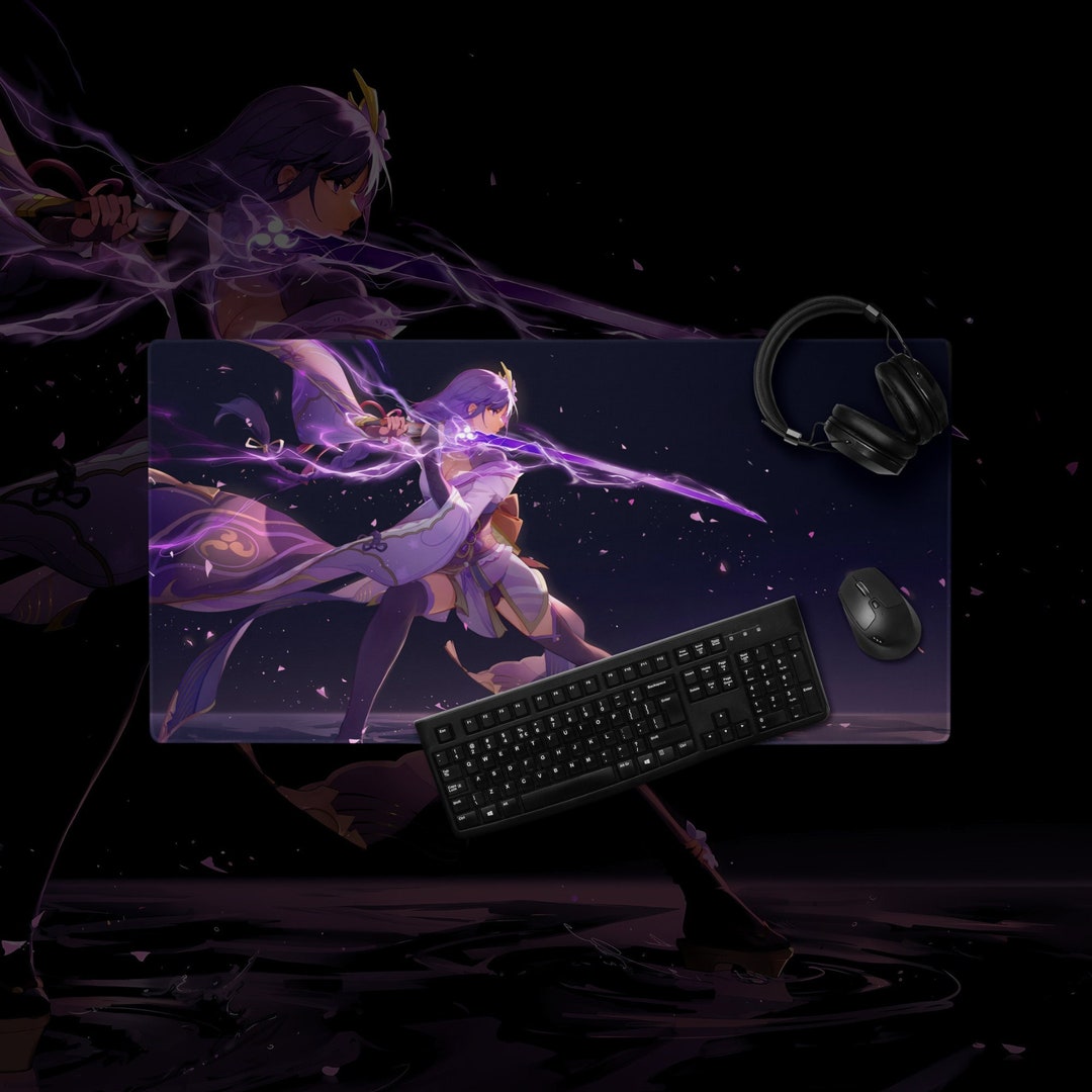 Raiden Shogun Ei Genshin Impact Desk Mat Mouse Pad Playmat Electro ...