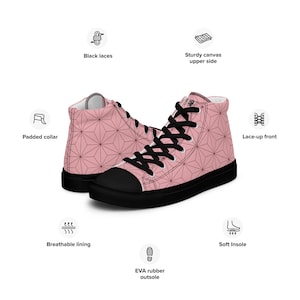 Nezuko Pattern High Top, Sneakers, Shoes, Demon Slayer, Women's US Size ...