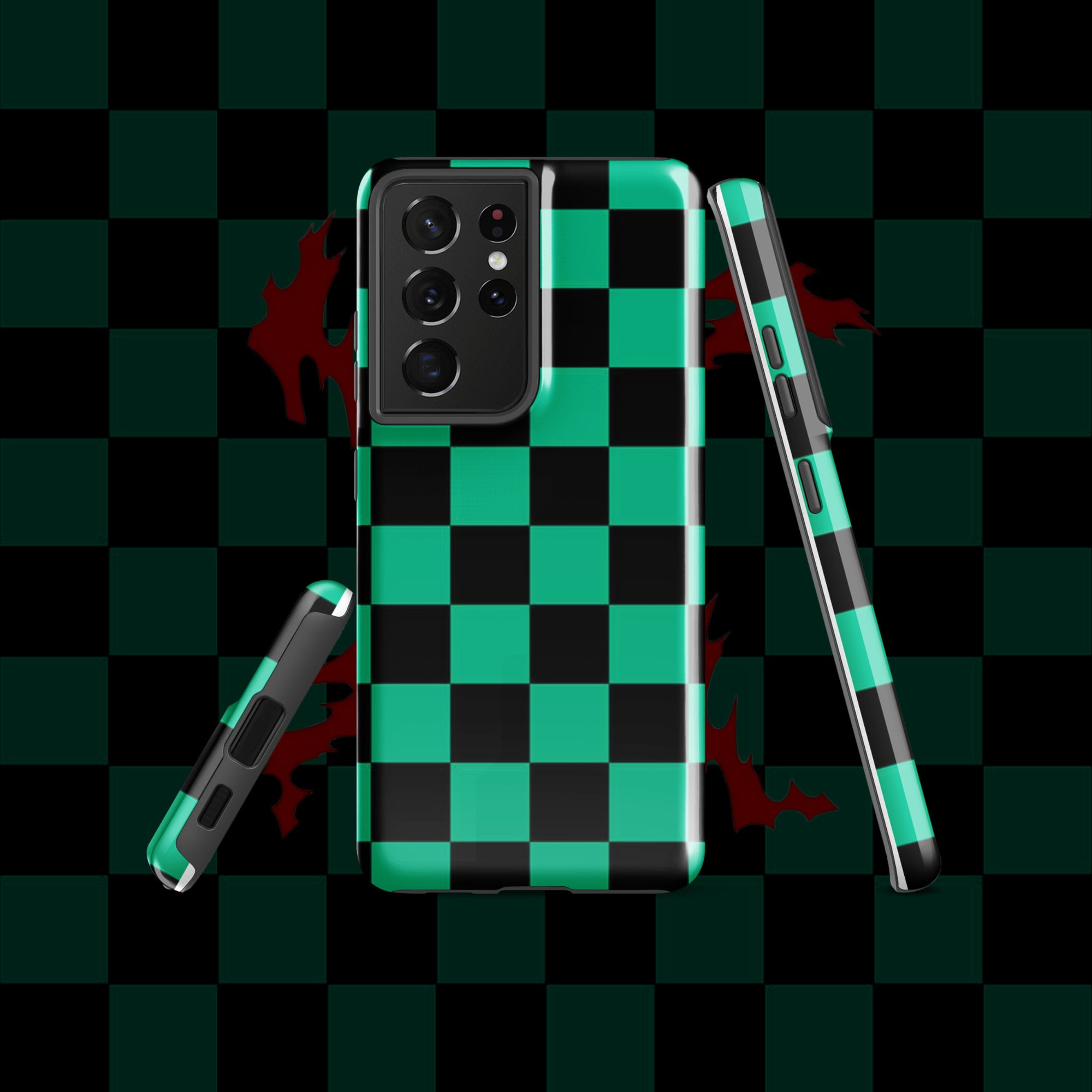 Tanjiro Pattern Kamado Demon Slayer Tough Case Protector for Samsung ...