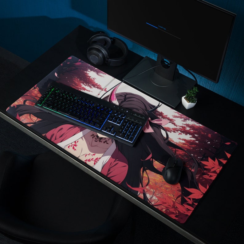 Nezuko Kamado Demon Slayer Gaming Mouse Pad 36x18 Inch Desk Mat - Etsy