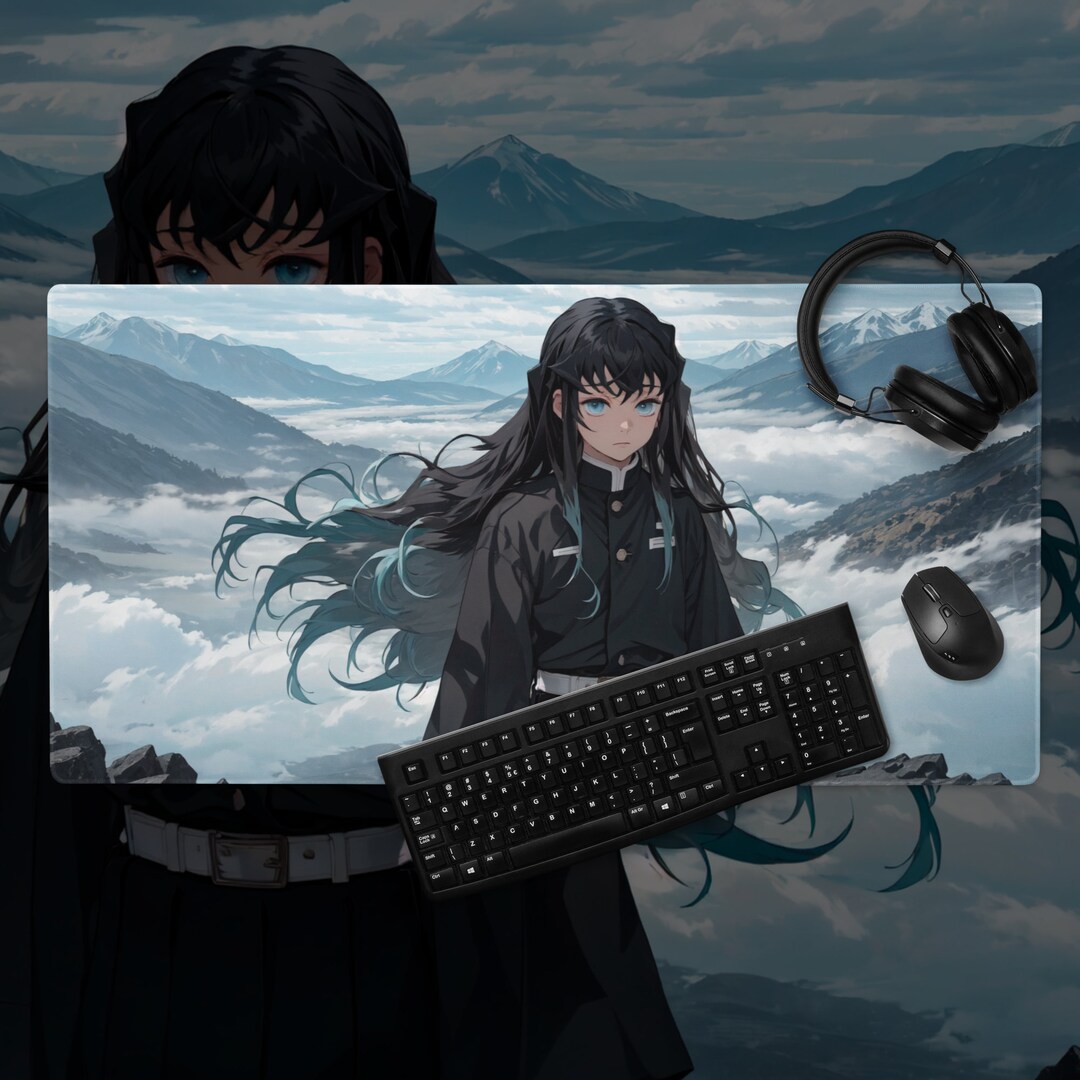 Muichiro Tokito Demon Slayer Gaming Mouse Pad 36x18 - Etsy