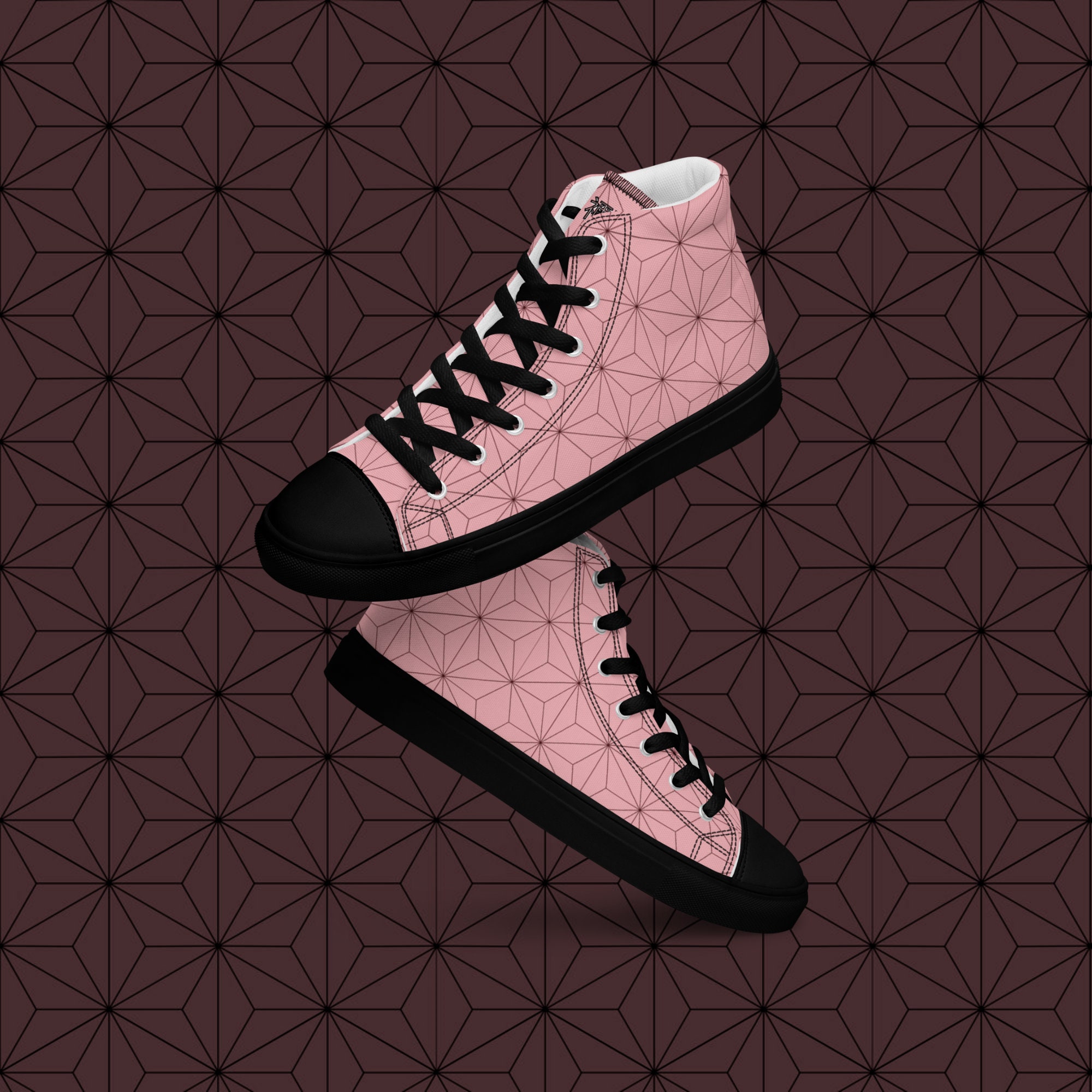 Nezuko Pattern High Top, Sneakers, Shoes, Demon Slayer, Women's US Size ...