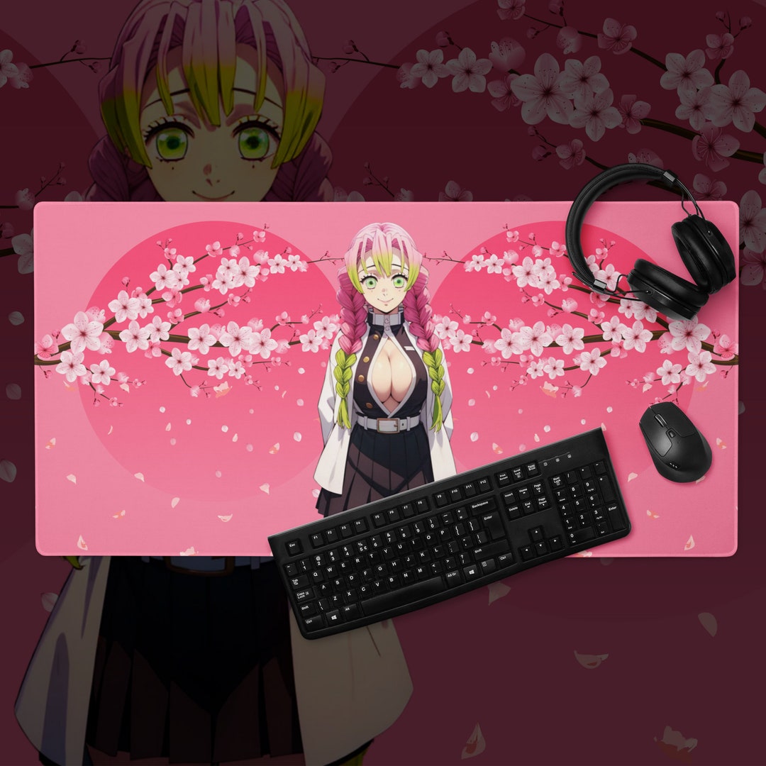Mitsuri Kanroji Demon Slayer Gaming Mouse Pad Desk Mat 36x18 & 18x16 ...
