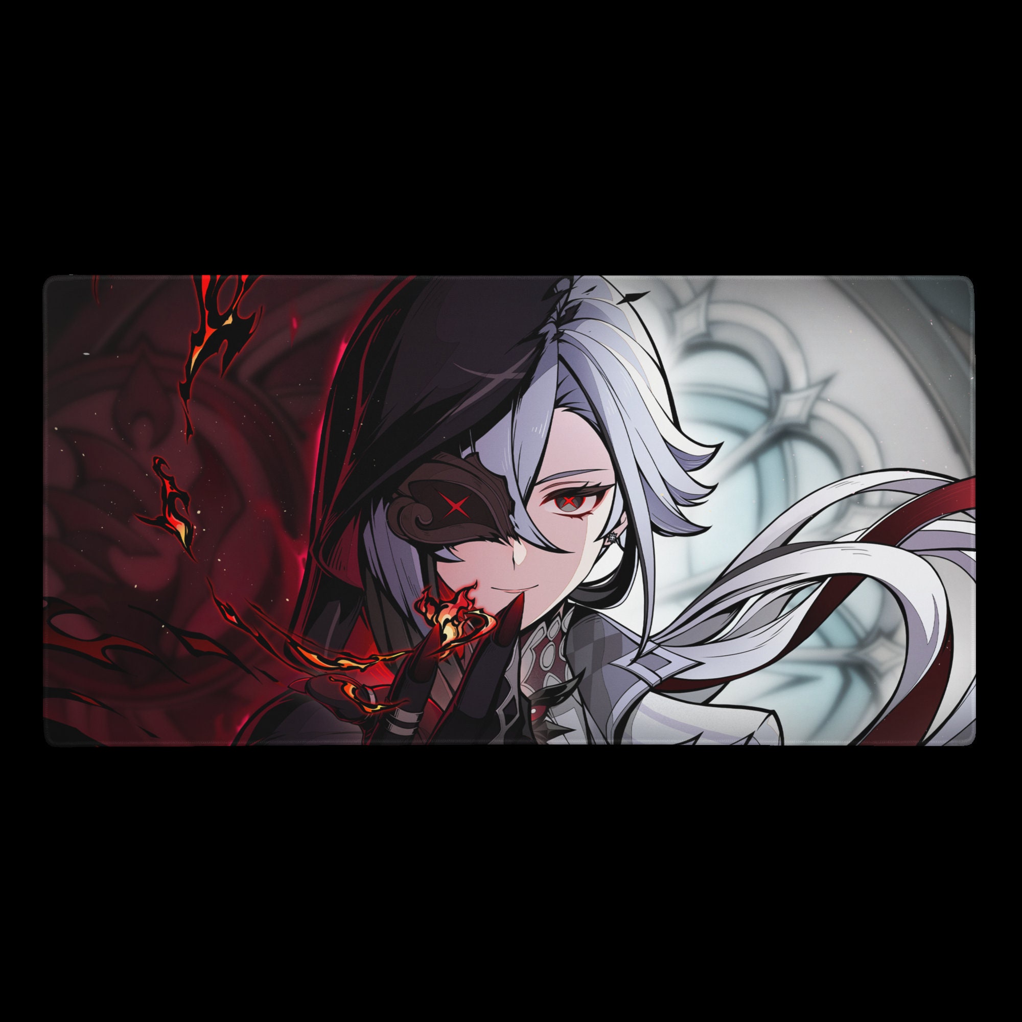 Arlecchino Genshin Impact Gaming Mouse Pad Desk Mat 36x18 & 18x16 XXXL ...