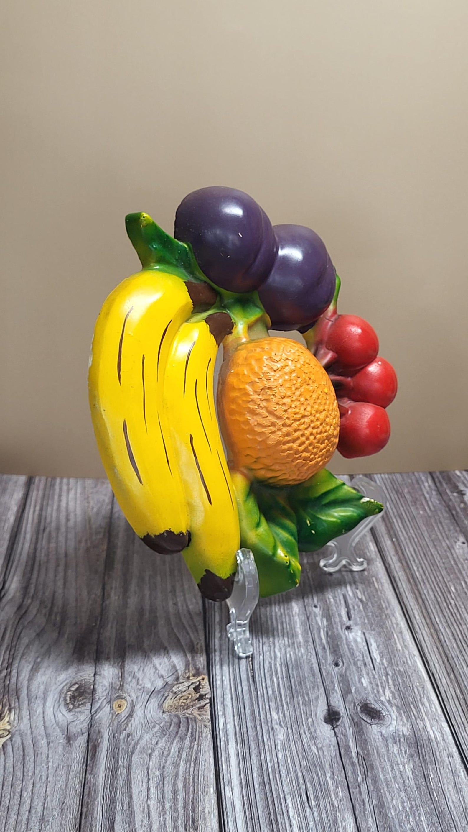 Mid Century Modern Chalkware Fruit Wall Art | Vintage Kitchen Decor ...