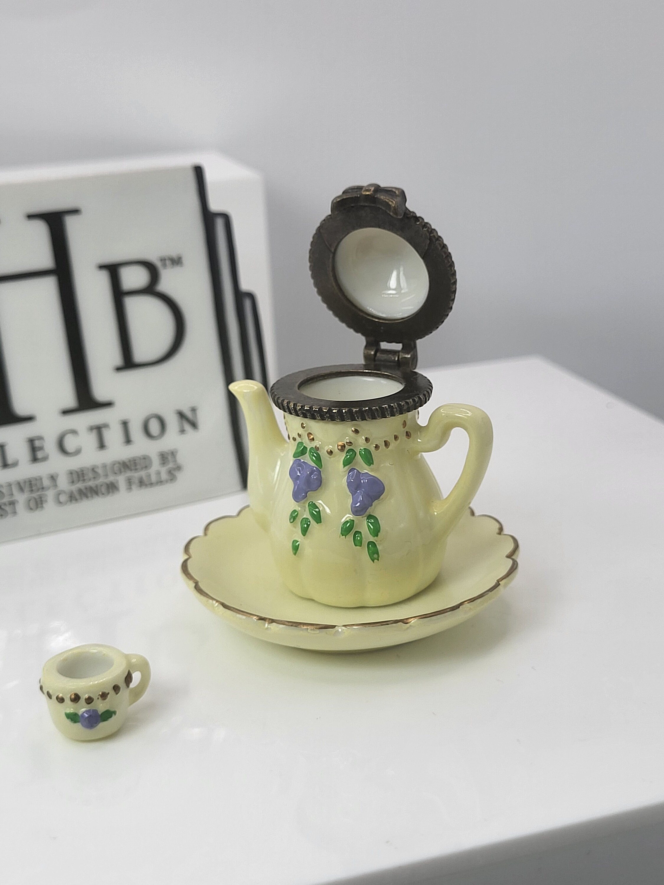 Water Pitcher With Holder and Cup Trinkets Porcelain Hinged Box. Made ...