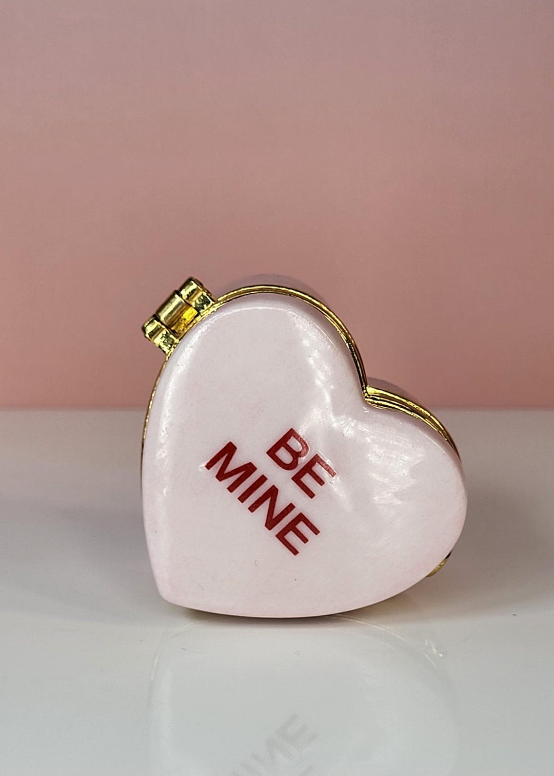 Vintage Cooks Club "be Mine" Conversation Heart Trinket Box | Pink ...