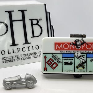 Monopoly Porcelain Hinged Trinket Box With Racecar Trinket. Made by ...