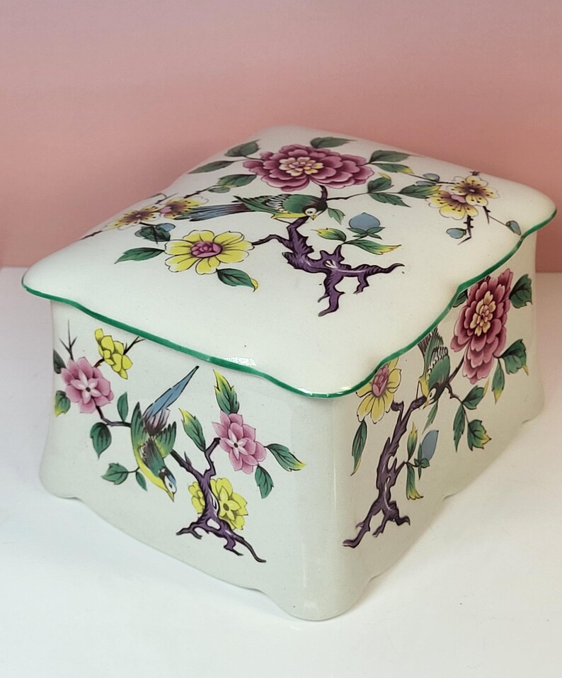 Like New James Kent ( Chinese Rose ) | Large Trinket Box | Covered Soap ...
