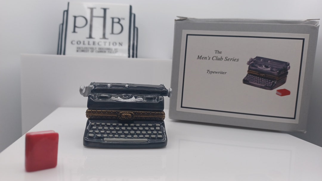 Typewriter With Notebook Trinket Porcelain Hinged Box. Made by Midwest ...
