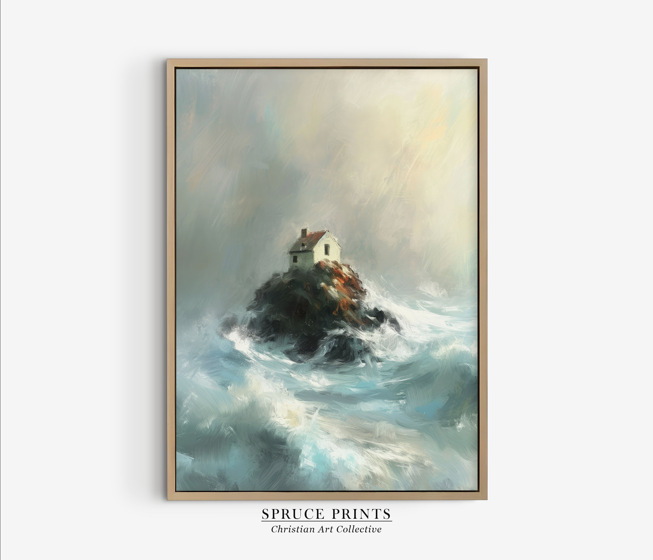 Build Your House on the Rock Wall Art, Matthew 7:24-27, Scripture Art ...