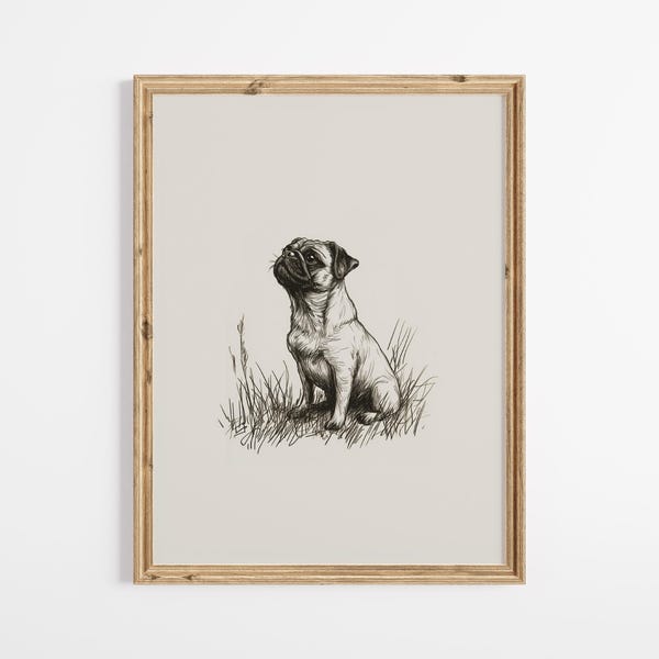 Pug Art Print - Etsy