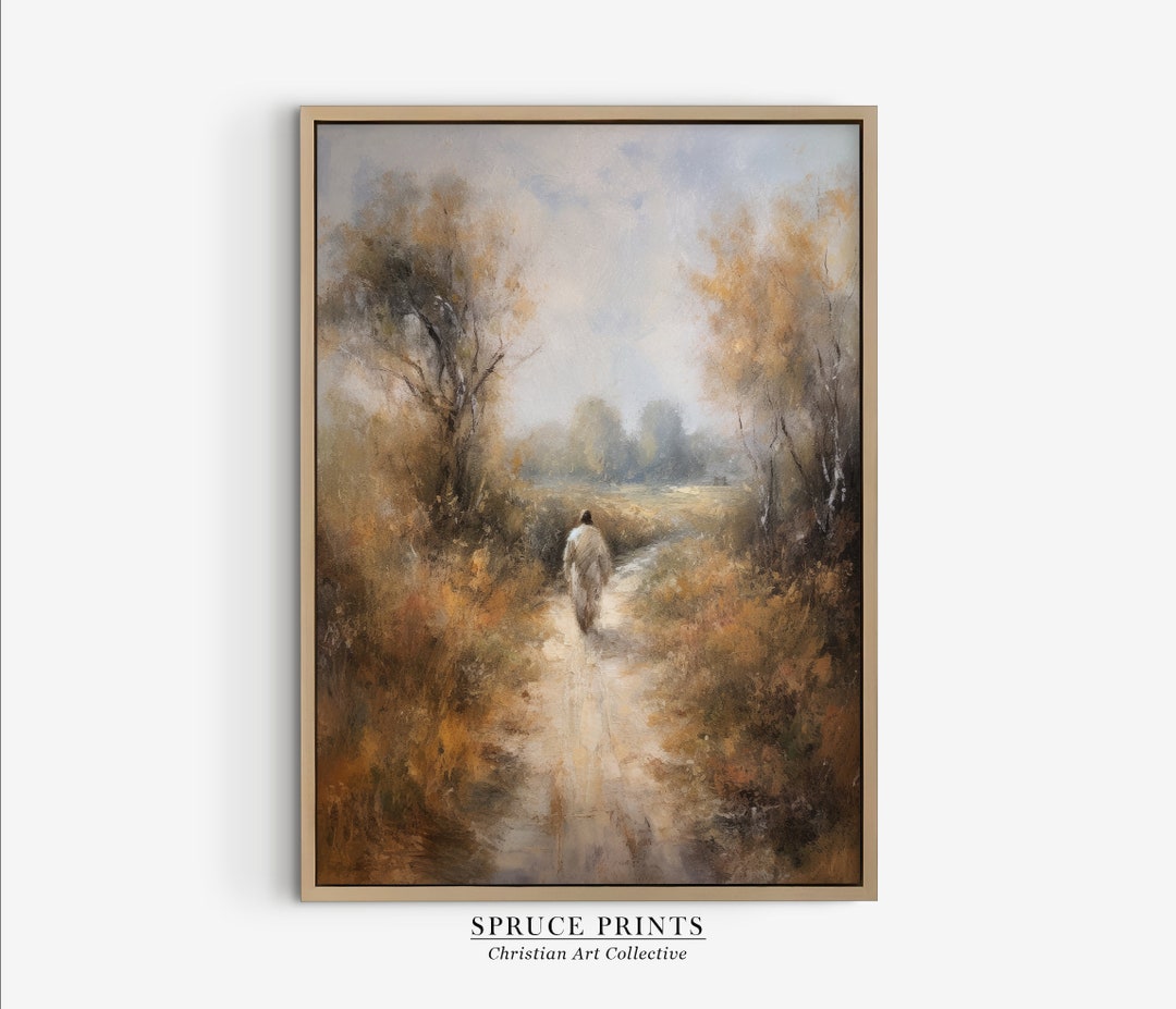 Jesus on the Path Wall Art, Come Follow Me, Jesus Christ Print ...