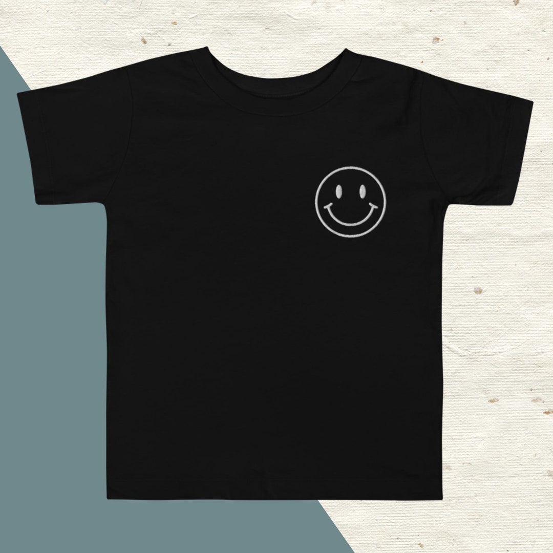Smiley Face Sleeve Tee - Etsy