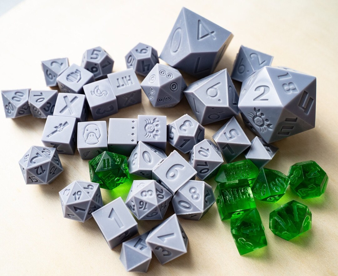 Individual Master Sharp Edged Dice 3D Printed // Master Dice From the ...
