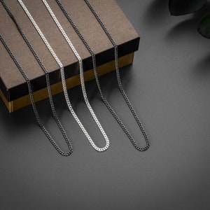 Connell Chain Sterling Silver, Men Curb Chain Necklace, Connell Style ...