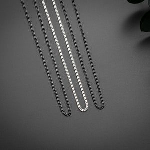 Connell Chain Sterling Silver, Men Curb Chain Necklace, Connell Style ...