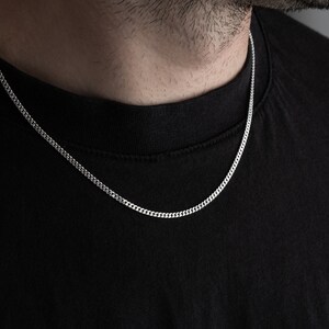 Connell Chain Sterling Silver, Men Curb Chain Necklace, Connell Style ...