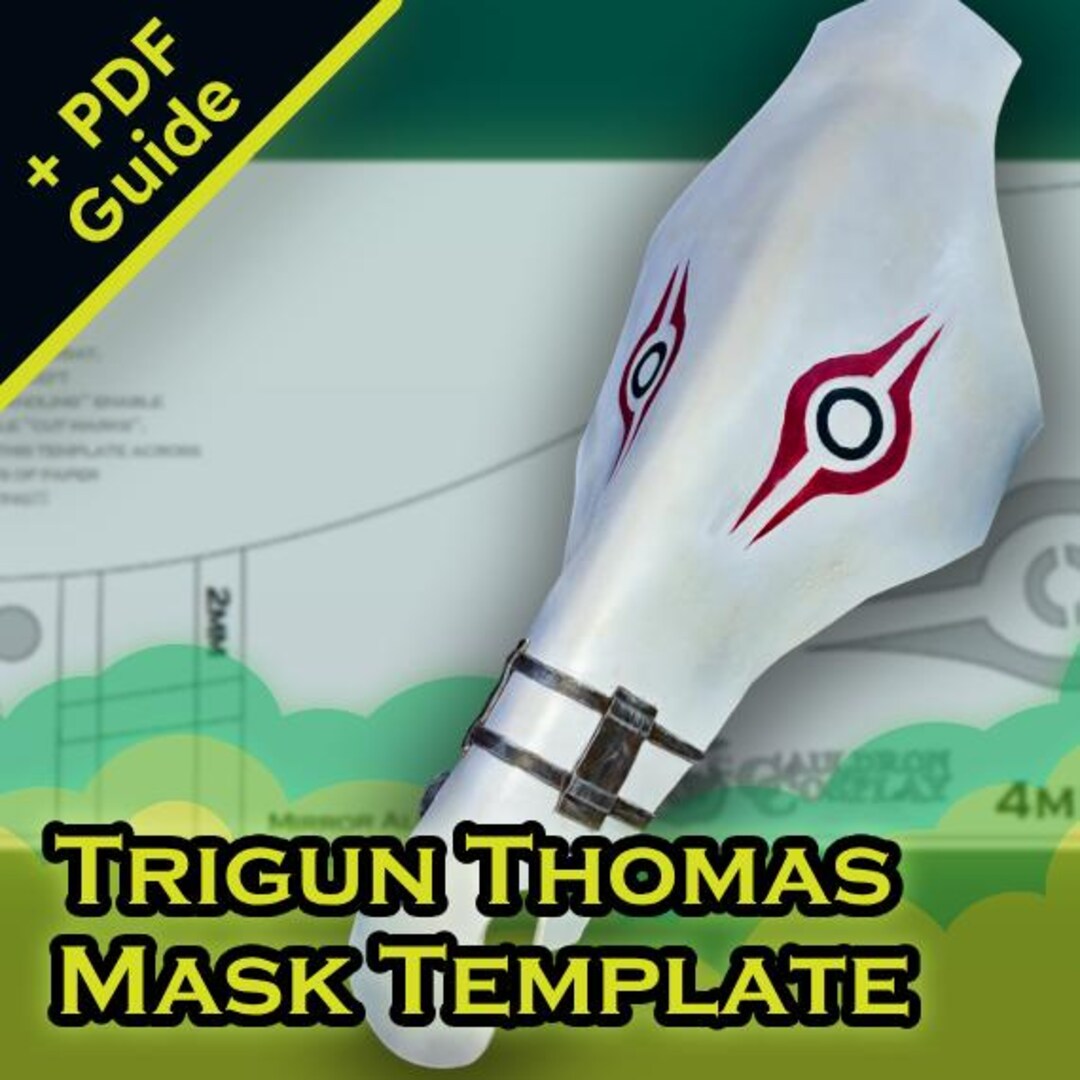 Trigun Thomas Mask TEMPLATE and GUIDE - Etsy