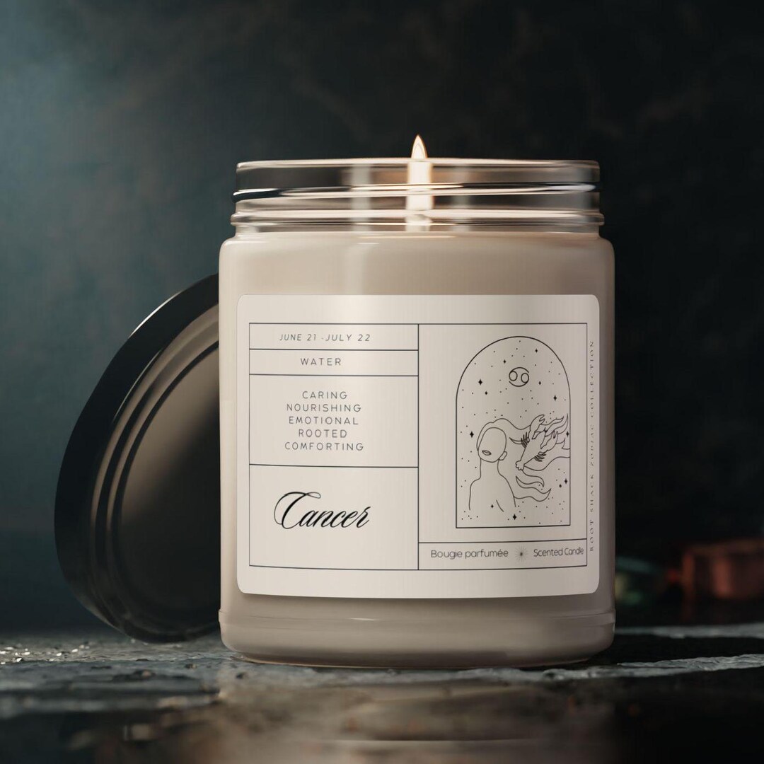 Cancer Zodiac Scented Candle, Birthday, Friend Gift, Girlfriend ...