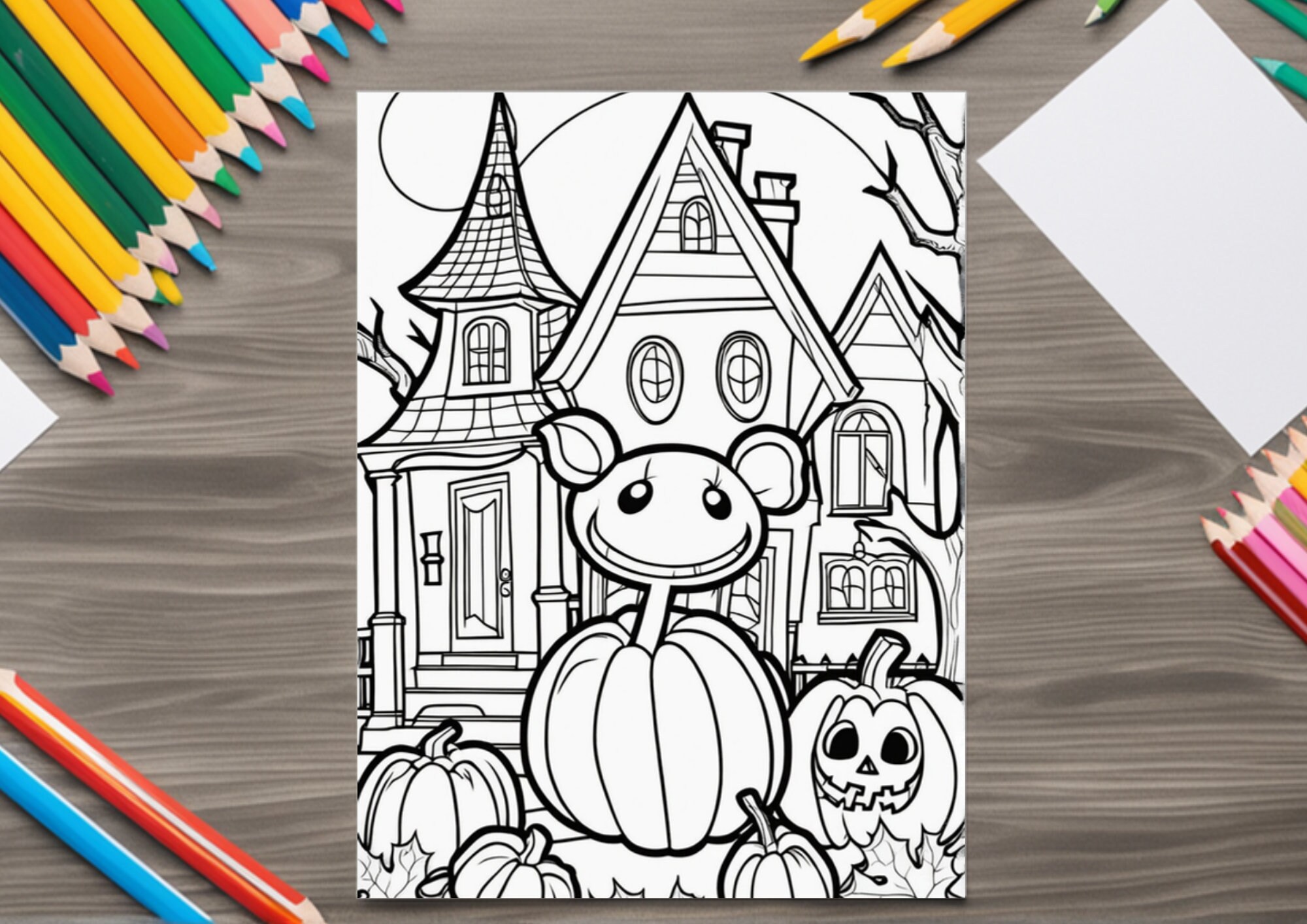 20 Spooky Halloween Coloring Pages Printable Kids' Fun - Etsy