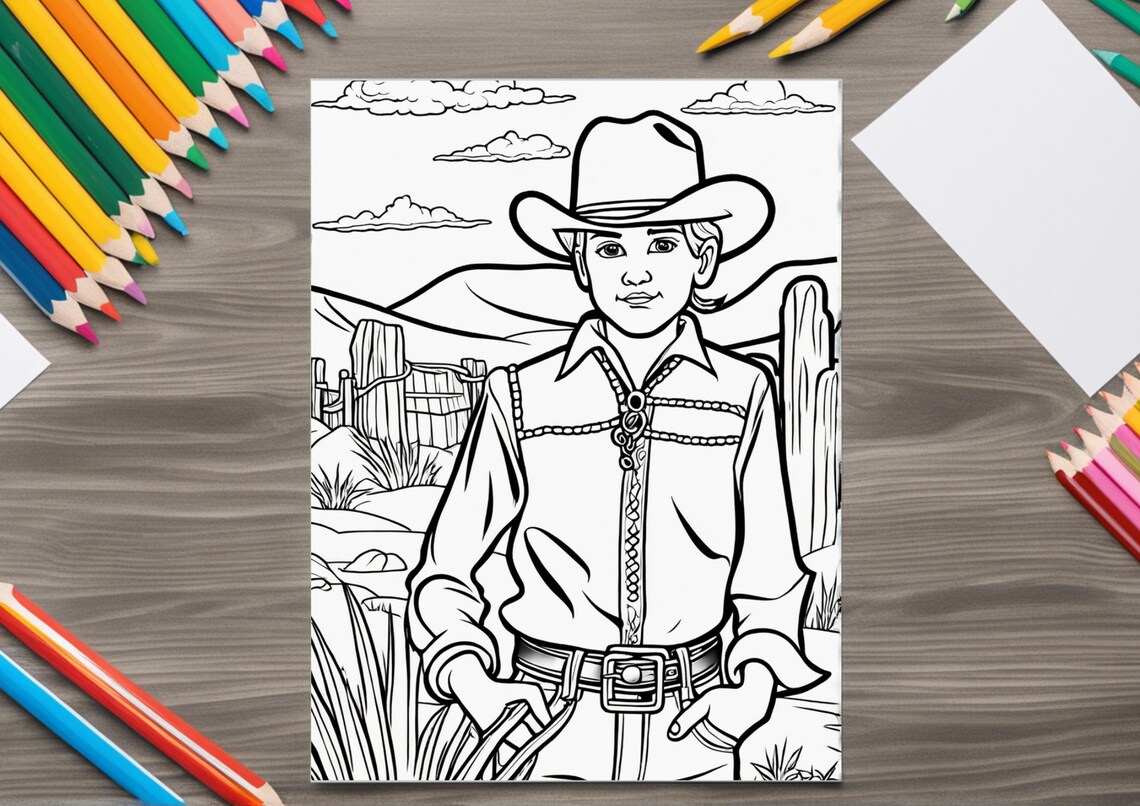 Wild West Adventure Coloring Pages Set - 25 Printable A4 Sheets ...