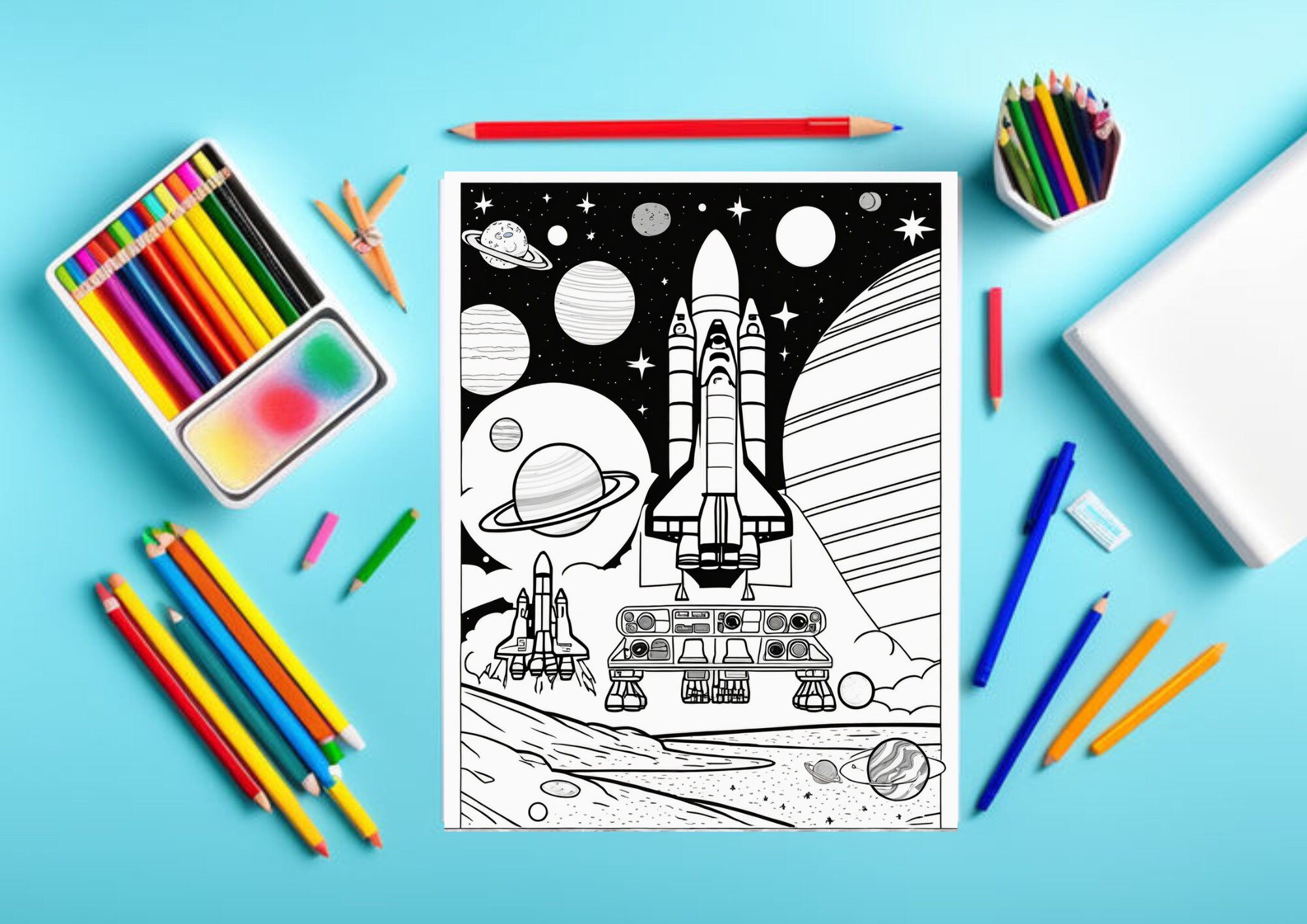 30 Coloring Pages Space Exploration Coloring Page - Printable Space ...