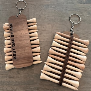 Wooden Golf Bag Keychain Tee Holder - Etsy