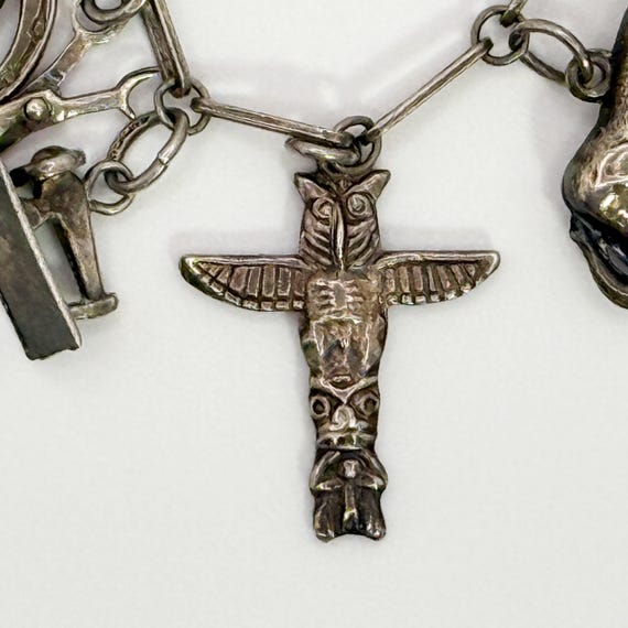 Antique Charm Bracelet Rare WWI Fumsup Good Luck Char… - Gem