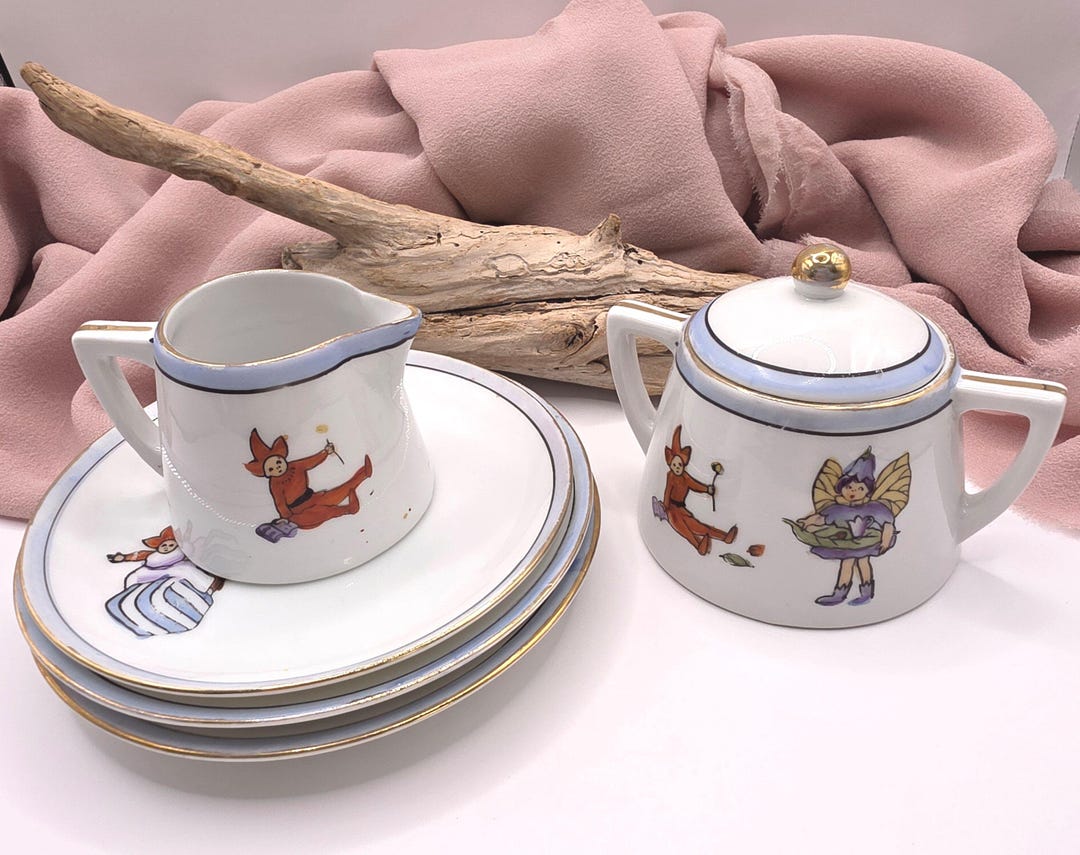 Vintage Noritake Child's Tea Set: Hand-painted Porcelain, Made in Japan ...