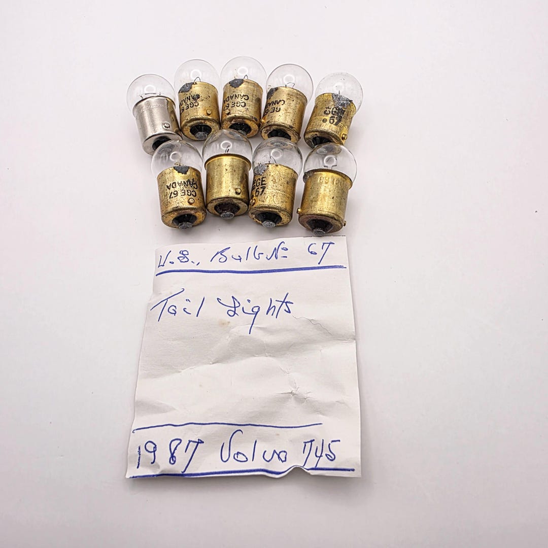 Vintage GE 67 Tail Light Bulbs – Lot of 10 – 1987 Volvo 745 – Estate ...