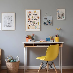 Alphabet Poster for Kids Learning Poster With Fun Illustrations and ...