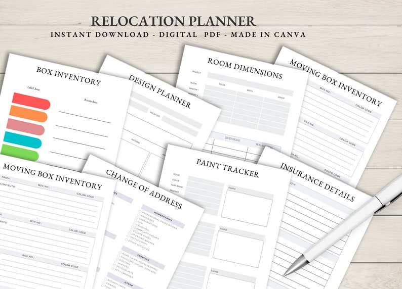 Relocation Planner Printable: Moving Checklist & Guide (digital PDF) - Etsy