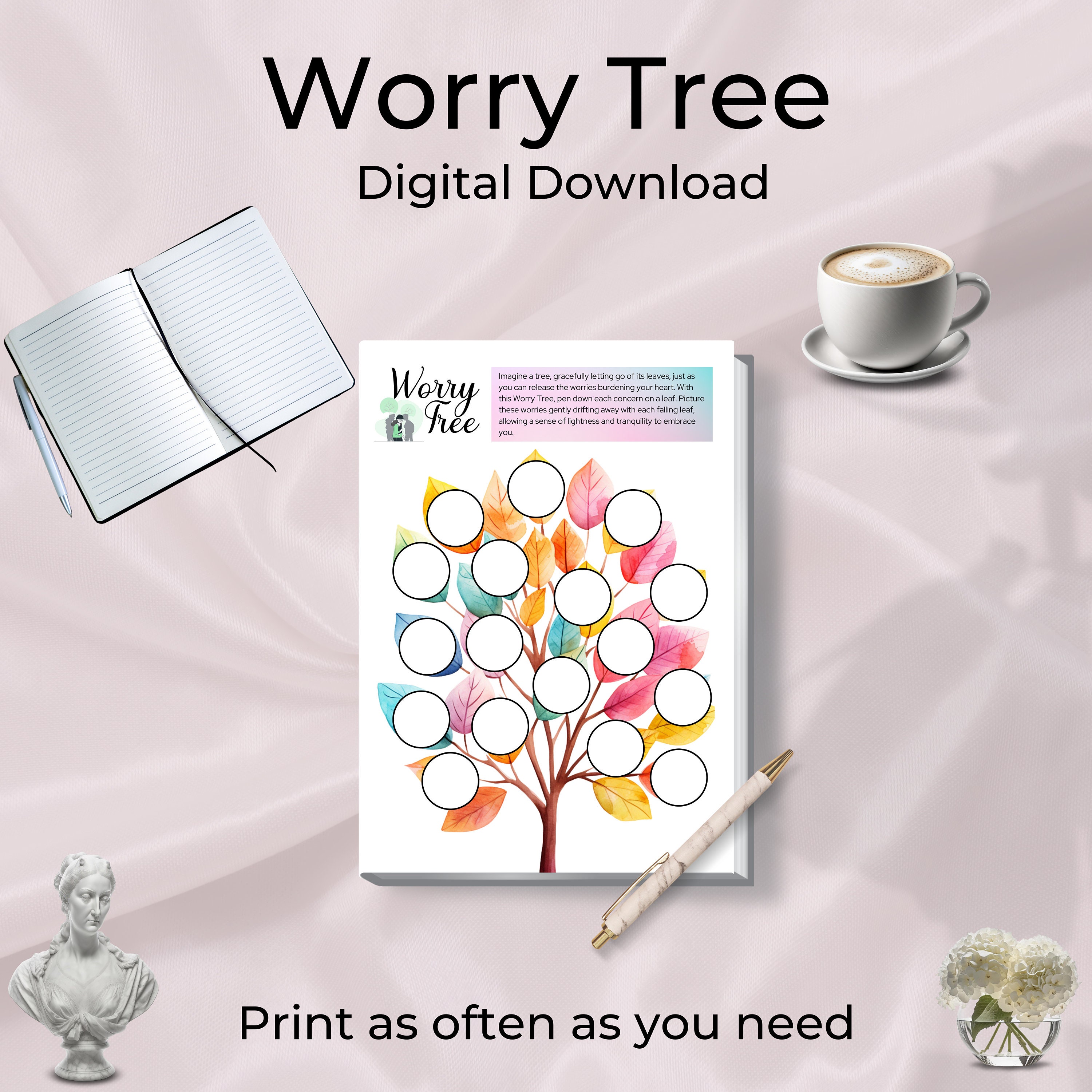 Worry Tree Diagram - Mindfulness-based Stress Relief & Anxiety ...