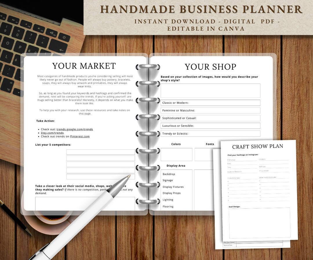 Business Planner Binder | Home Business Organizer Printable| Online ...