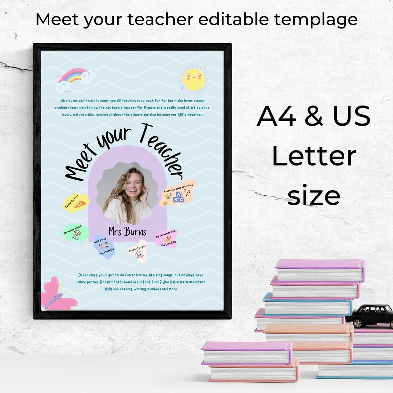 Teacher Introduction|meet Your Teacher Templates|editable Canva ...