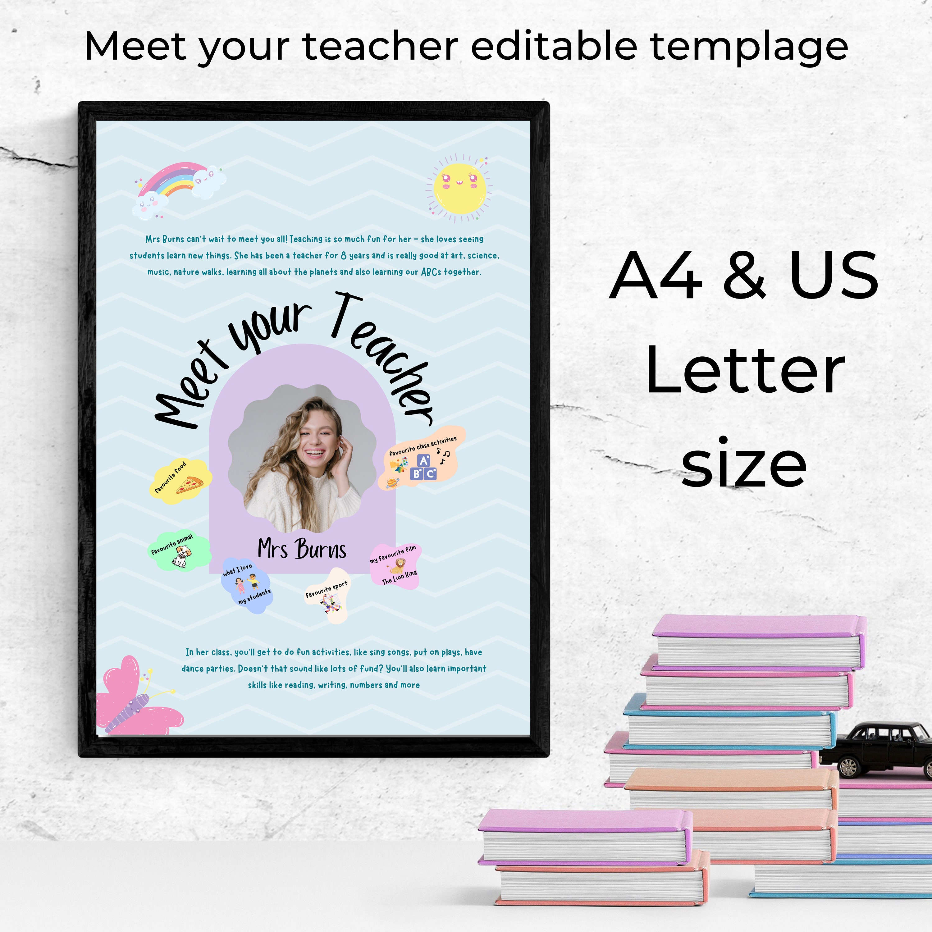 Teacher Introduction|meet Your Teacher Templates|editable Canva ...