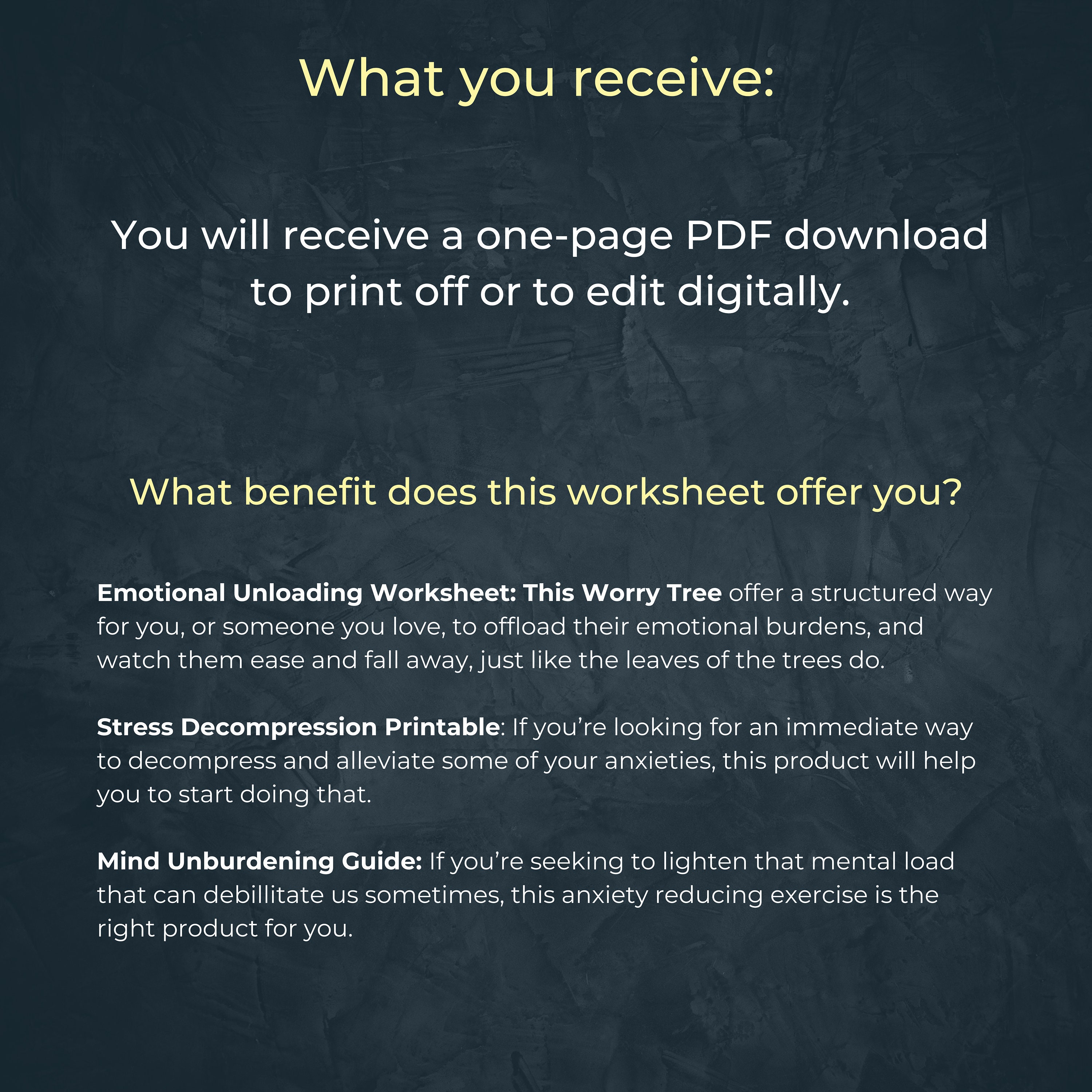 Worry Tree Diagram - Mindfulness-based Stress Relief & Anxiety ...