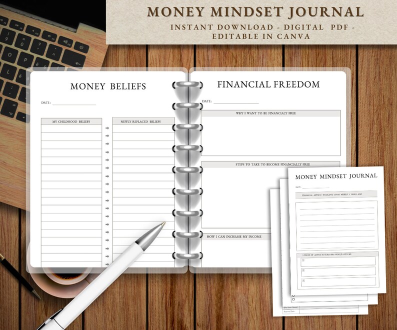 Money Mindset Journaling Pages Printable, Daily Journal Pages ...
